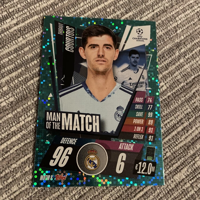 MATCH ATTAX EXTRA 2020/21 Thibaut Courtois MOTM8 Man Of The Match Card ...