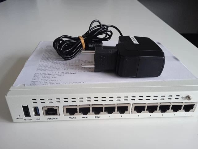FORTINET FG-61E FORTIGATE-61E Network Security Firewall Adapter Power ...
