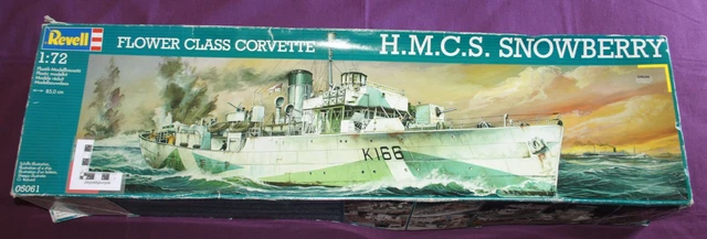 REVELL HMCS SNOWBERRY Flower Class Corvette 1:72 scale model kit 05061 ...