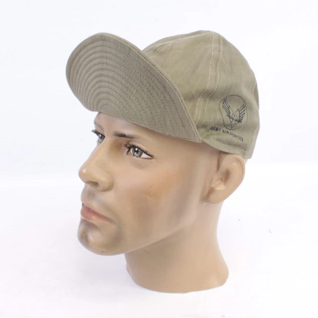 REPLICA USAAF A3 Cap WW2 Air Force Mechanics A3 HBT Hat By Kay Canvas ...