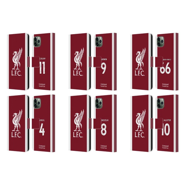 LIVERPOOL FC LFC 2023/24 PLAYERS HOME KIT PU LEATHER BOOK CASE FOR ...