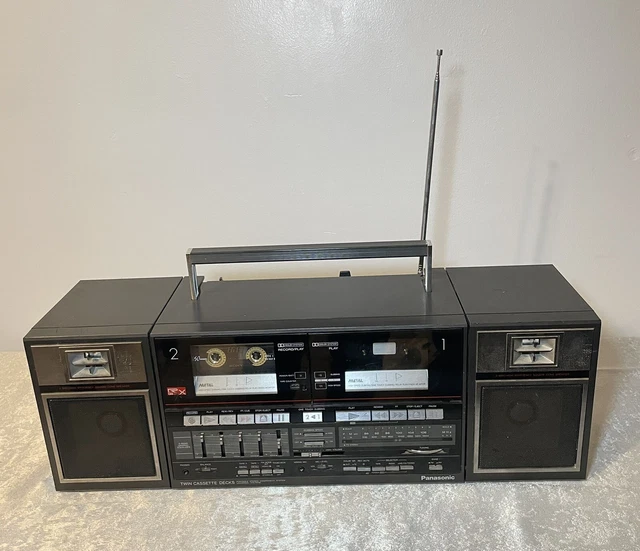 80S VINTAGE PANASONIC RX-C66 Double Cassette Radio Boombox Rare Japan ...