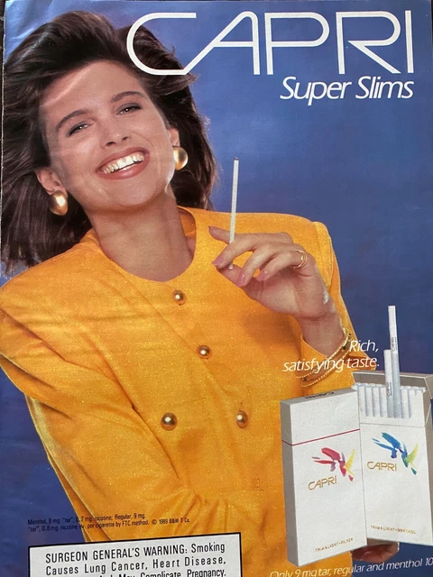 CAPRI CIGARETTES, FULL Page Vintage Print Ad £1.51 - PicClick UK