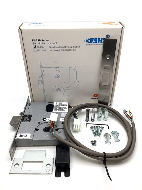 FSH FEL990 ELECTRIC Mortice Lock 60mm Backset PTO/PTL 12-24V DC 350mA ...