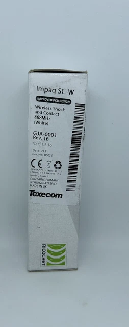 TEXECOM IMPAQ SC-W Wireless Shock And Contact Sensor GJA-0001 £40.00 ...