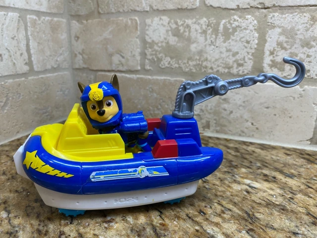 PAW PATROL CHASE Sea Rescue Police Boat Vehicle And Chase Figurine Hook ...