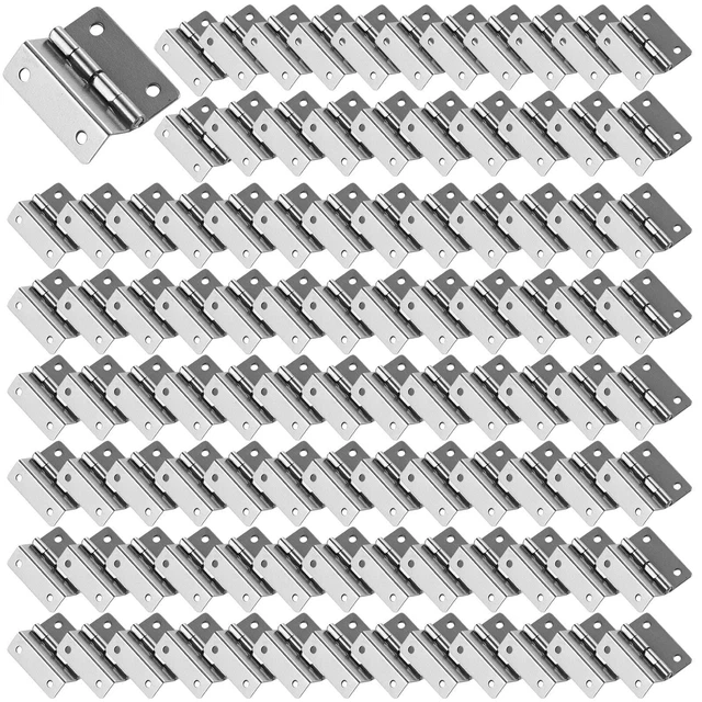 ANTIOXIDANT TRI FOLD Hinge for Cabinets and Vintage Furniture Silver 10 ...