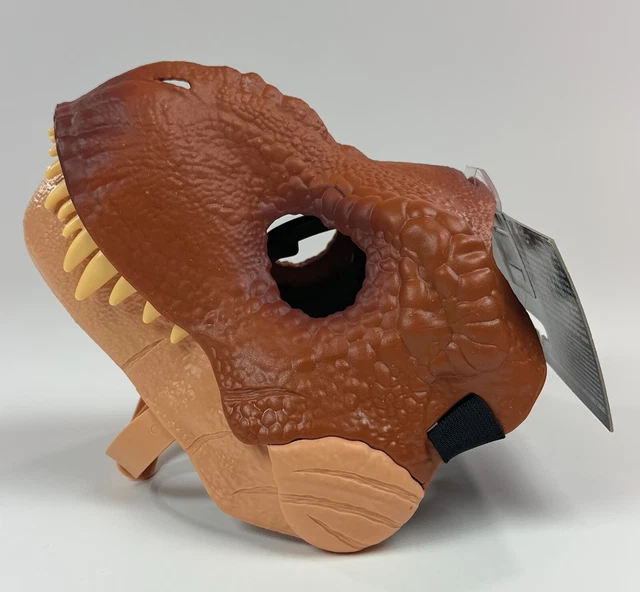 JURASSIC WORLD CAMP Cretaceous Tyranosaurus Rex Mask Brown T Rex Mattel ...