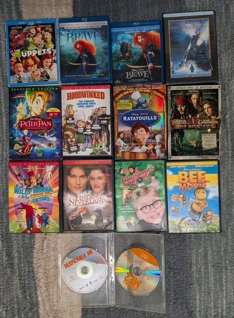 KIDS 13 PC DVD Movie Lot Mix Of Blu Rays And DVDs (Some Sealed) $10.50 ...