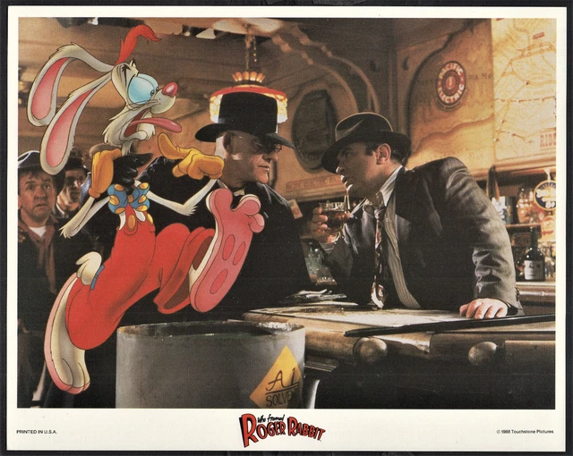 WHO FRAMED ROGER RABBIT? 1988 Bob Hoskins LOBBY CARD #2 EUR 41,28 ...