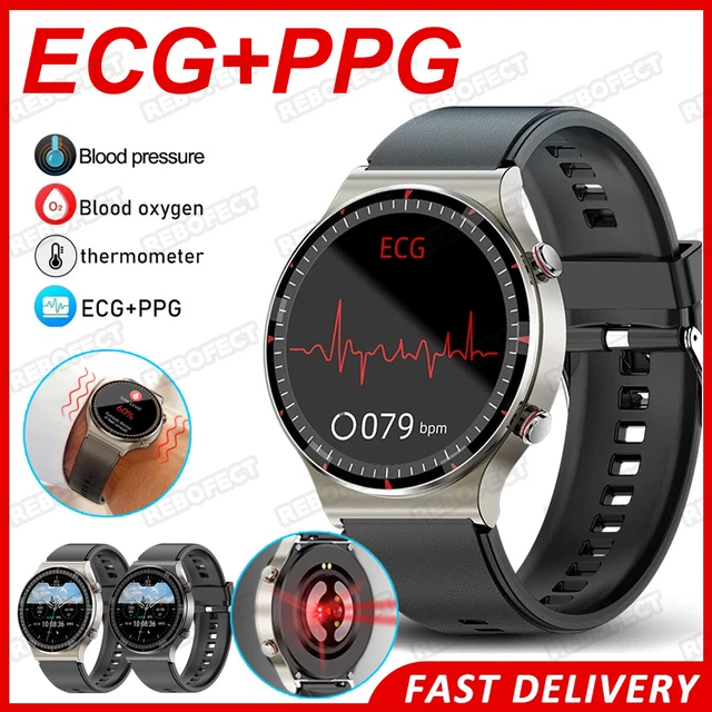 ECG PPG SMART Watch Body Temperature Heart Rate Monitor Sport Fitness ...