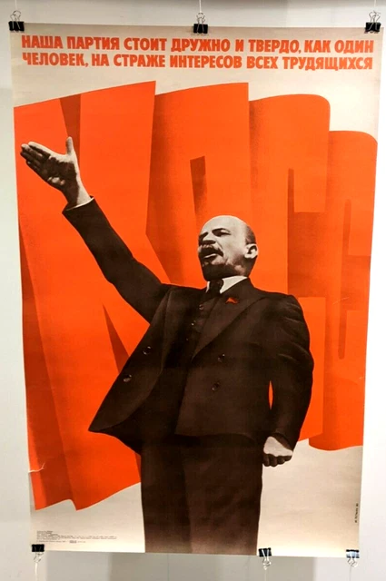 LENIN 1969 RUSSIAN Soviet Propaganda Poster #3 Lenin in 1887 44x33 cm £ ...