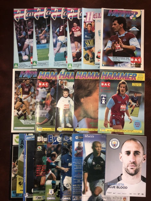 COLLECTION OF WEST Ham United Home And Away Football Programmes £6.96 ...