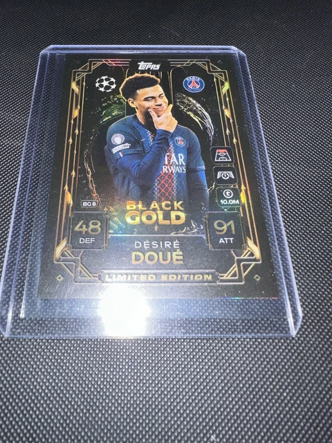 TOPPS MATCH ATTAX UCC 2025/26 Desire Doue Black Gold Limited Edition ...