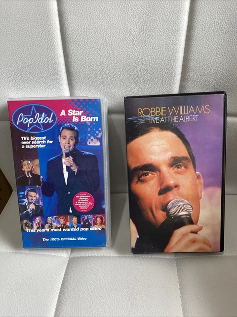 2 X VHS MUSIC VIDEO CASSETTE TAPE s Robbie Williams &Pop Idol 2002 £3. ...