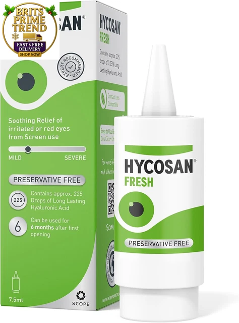 FRESH - EYE Drops with Hyaluronic Acid for Soothing Relief of Mild Dry ...