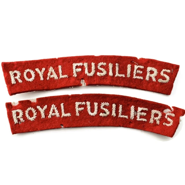 ROYAL LONDON FUSILIERS Regiment Cloth Shoulder Title Badge Flash Patch ...