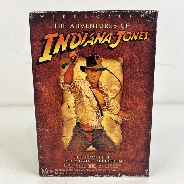 INDIANA JONES DVD Box Set Temple of Doom Raiders Lost Arch Last Crusade ...