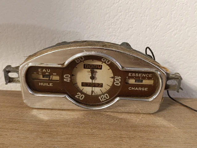 ANCIEN COMPTEUR CHROMÉ Jaeger 120 Km Rétro Automobile Vintage EUR 13,00 ...