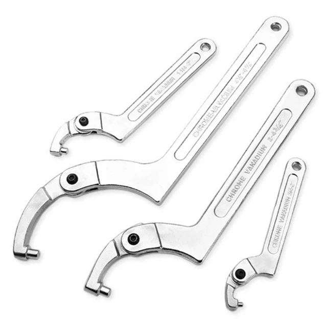 KEY HAND TOOLS Adjustable Spanner C Spanners Hook Wrenchs Water Meter ...