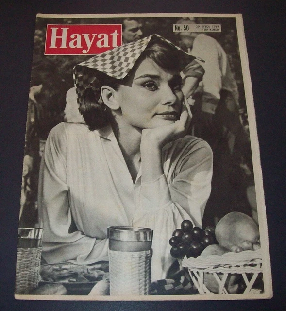 AUDREY HEPBURN-LORI NELSON-TAB HUNTER Cover KING FAISAL-IRAQ-ALI ALY ...