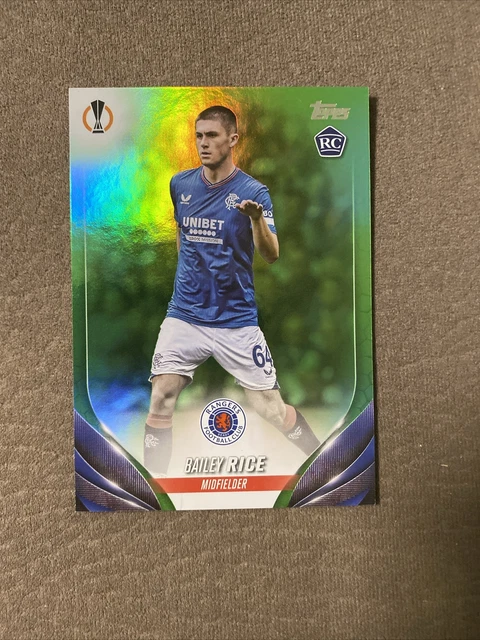 TOPPS UEFA UCC Flagship 2023 2024 Glasgow Rangers Bailey Rice Rc ...