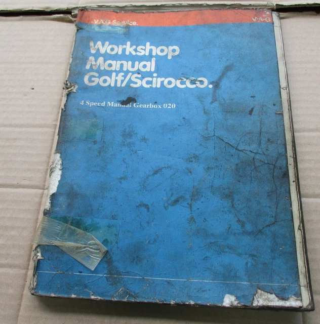 USED GENUINE VW Golf MK1 Scirocco Workshop Manual 4 Speed 020 Manual ...