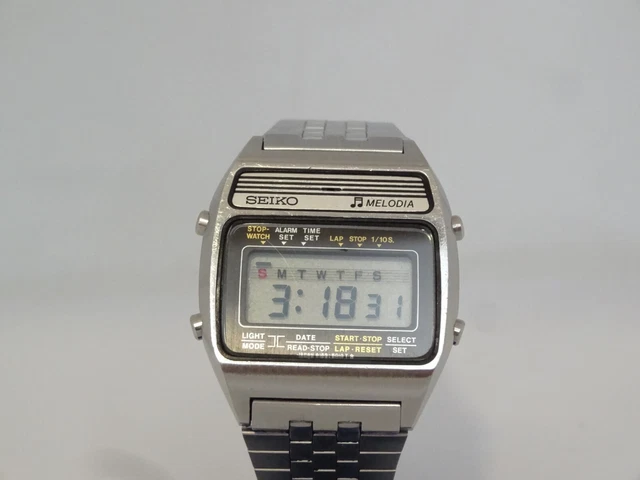 SEIKO A169-5010 MELODIA Alarm Chronograph - 1979 Vintage Wristwatch ...