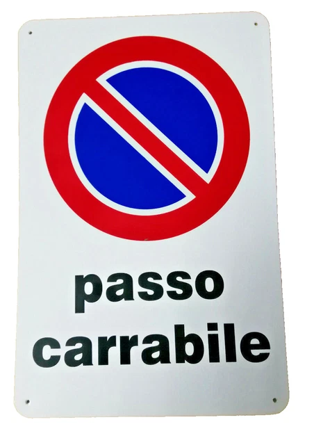 PLAQUE PANNEAUX DE Signalisation en Plastique Externe Pas Entrée Garage 30x20 CM EUR 7,88 ...