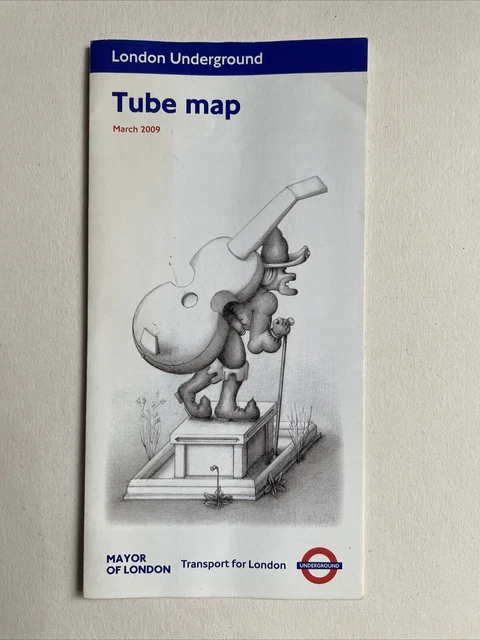 LONDON UNDERGROUND TUBE Map March 2009 Troubadour carrying Cytiole by ...