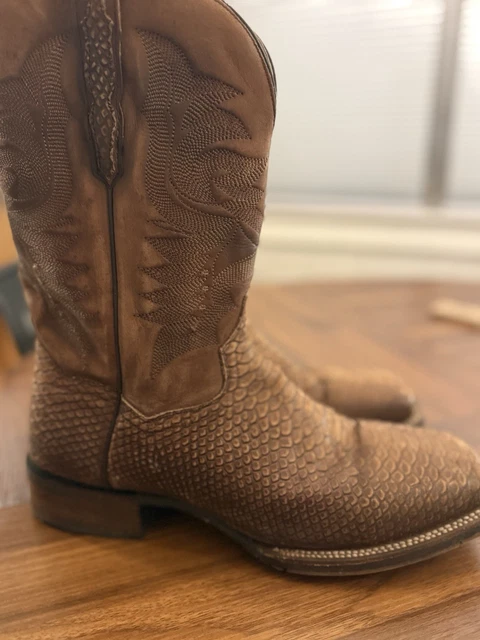 DAN POST KA Mens Brown Leather Python Print Cowboy Western Boots 12D ...