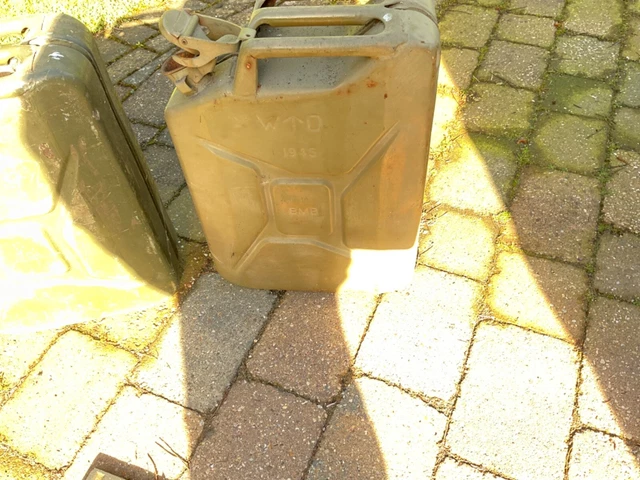 WW2 ORIGINAL BRITISH WARTIME MILITARY USED JERRY CAN, one 1945. One ...