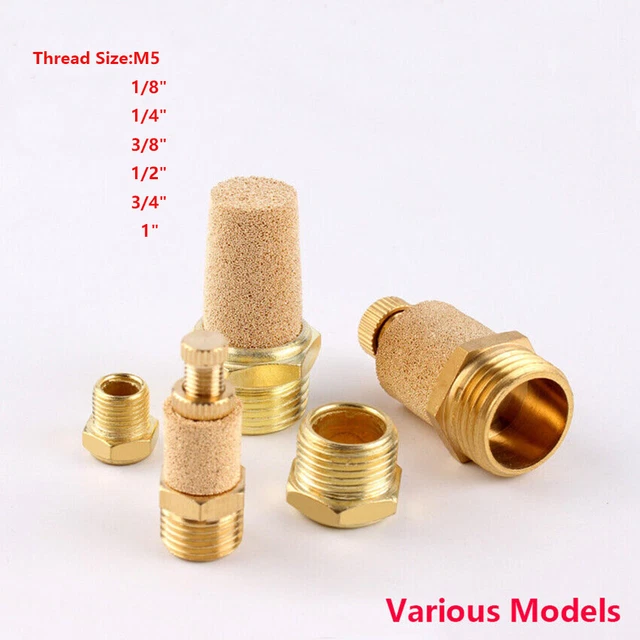 PNEUMATIC SILENCER SINTERED Bronze Silencer Pneumatic Air Muffler BSP ...