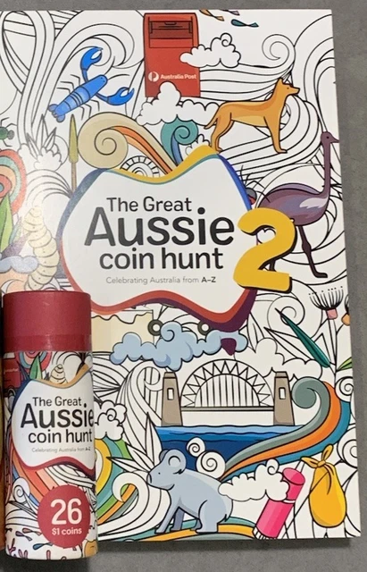 2021 GREAT AUSSIE Coin Hunt 2 UNC 26 $1 A-Z coins Open Tube No Colour ...