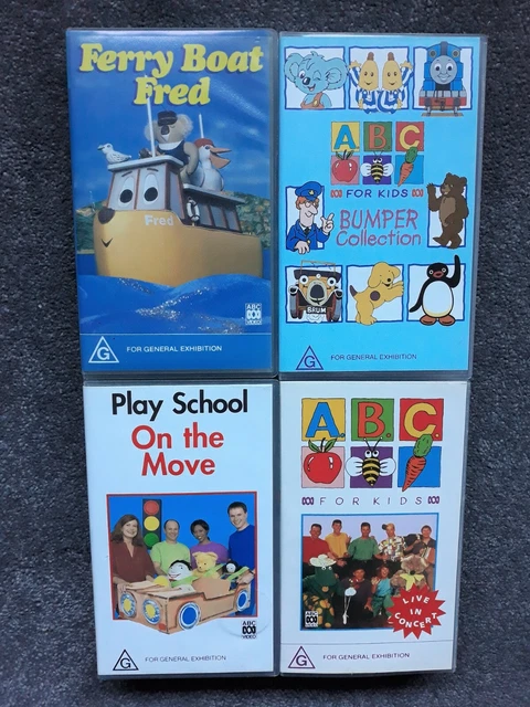ABC KIDS VHS Video TV Play School Ferry Boat Fred 1990's Tape Bulk Lot ...