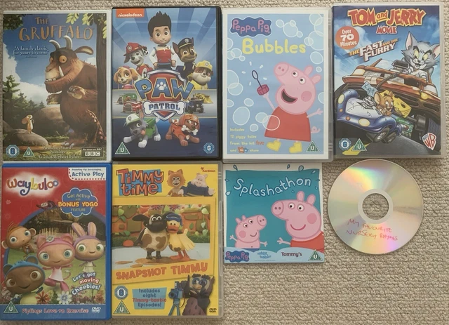 PEPPA PIG, GRUFFALO, Waybaloo, Timmy Time, Paw Patrol + Others DVD’s £ ...