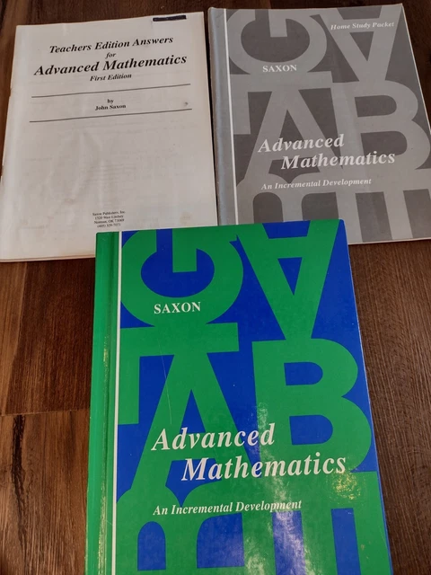 SAXON ADVANCED MATHEMATICS Student Textbook Teachers Edition Home Study ...