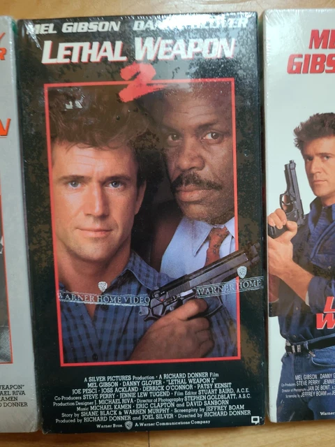 LETHAL WEAPON 1, 2, 3, VHS Lot, Mel Gibson, Danny Glover, FACTORY ...
