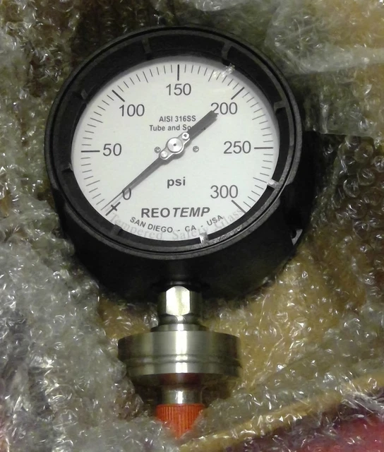REOTEMP MS8PTAM2P21HI PROCESS Pressure Gauge, Inert Gas-Filled 4-1/2 ...