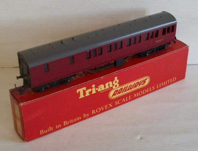 TRIANG OO GAUGE R120 M43171 Maroon Suburban Coach Boxed £5.00 - PicClick UK