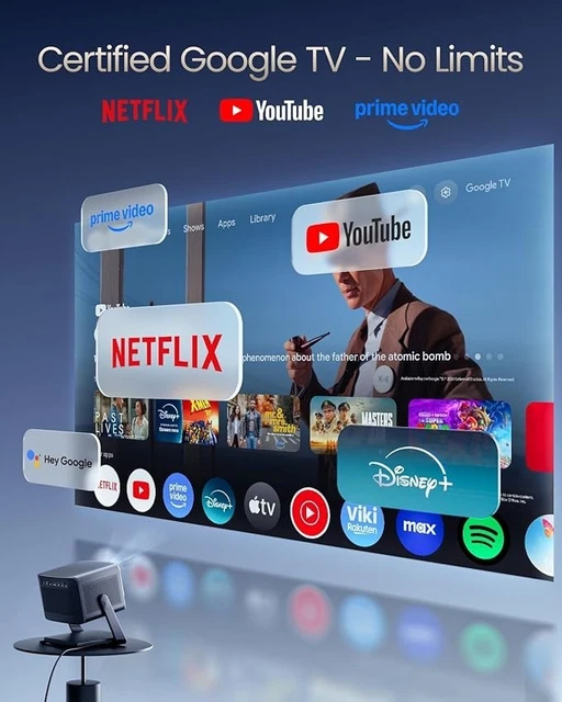 DANGBEI DBOX02 PRO 4K Laser Projector with HDR10+ & 2000 ISO Lumens 300 ...