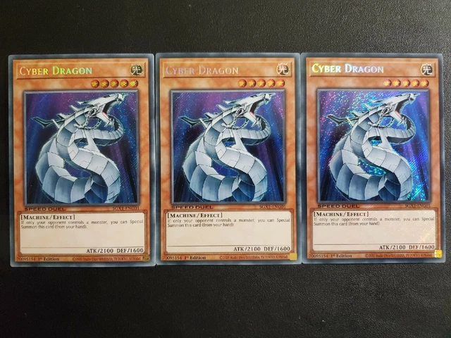 YU-GI-OH! 3X CYBER Dragon x3 SGX1-ENG01 Secret Rare Nm $15.00 - PicClick