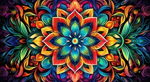 SCHEMA PUNTO CROCE Mandala Colorato - Color Cross Stitch Pattern - Pdf ...