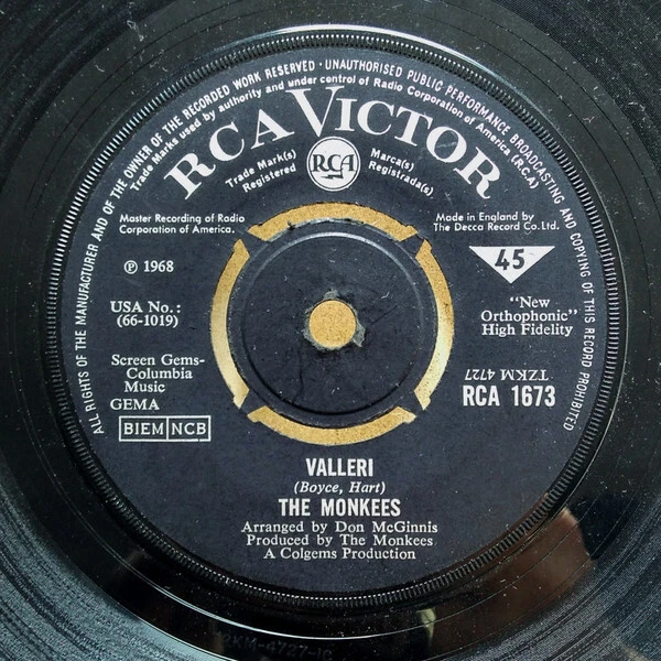 THE MONKEES - Valleri - D'occasion Vinyle Record 7 - J5829z EUR 10,29 ...