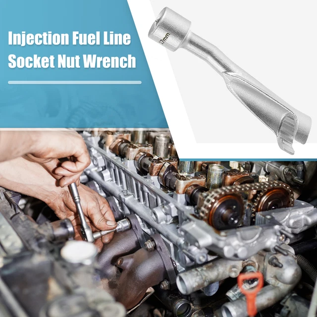 17MM 12 PT Common Rail Injection Fuel Line Socket Nut Wrench 1/2 ...