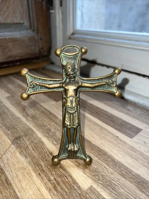 ANCIENNE SCULPTURE JESUS christ croix max le verrier bronze art deco ...