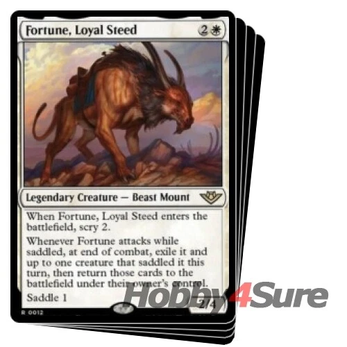 FORTUNE, LOYAL STEED X4 M/NM Magic MTG Outlaws Of Thunder Junction EUR ...
