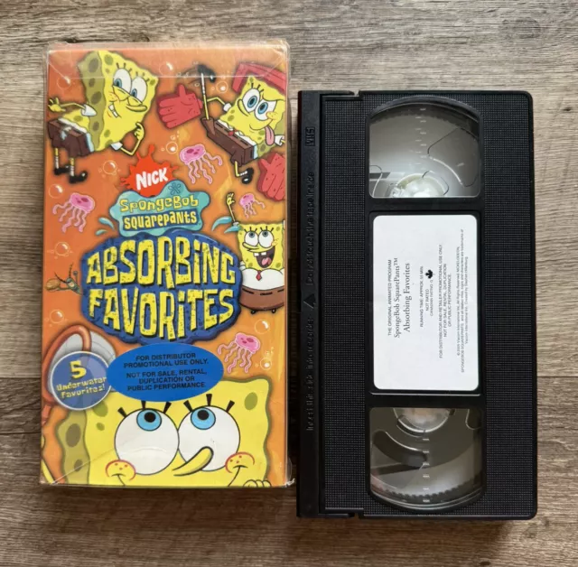 SPONGEBOB SQUAREPANTS VHS Absorbing Favorites Nickelodeon Rare 5 Ep ... SPONGEBOB SQUAREPANTS VHS Absorbing Favorites Nickelodeon Rare 5 Ep ...