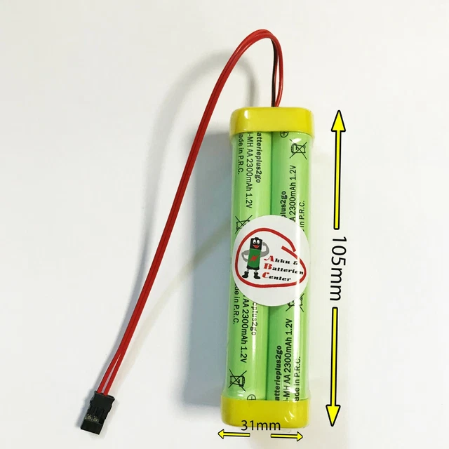 DOPPELWÜRFEL FUTABA FF-7 bis FF10 | 9,6V | 2300mAh 2,3Ah Senderakku EUR ...