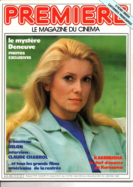 REVUE LE MAGAZINE DU CINEMA N°42 Alain Delon Catherine Deneuve EUR 9,99 - PicClick FR